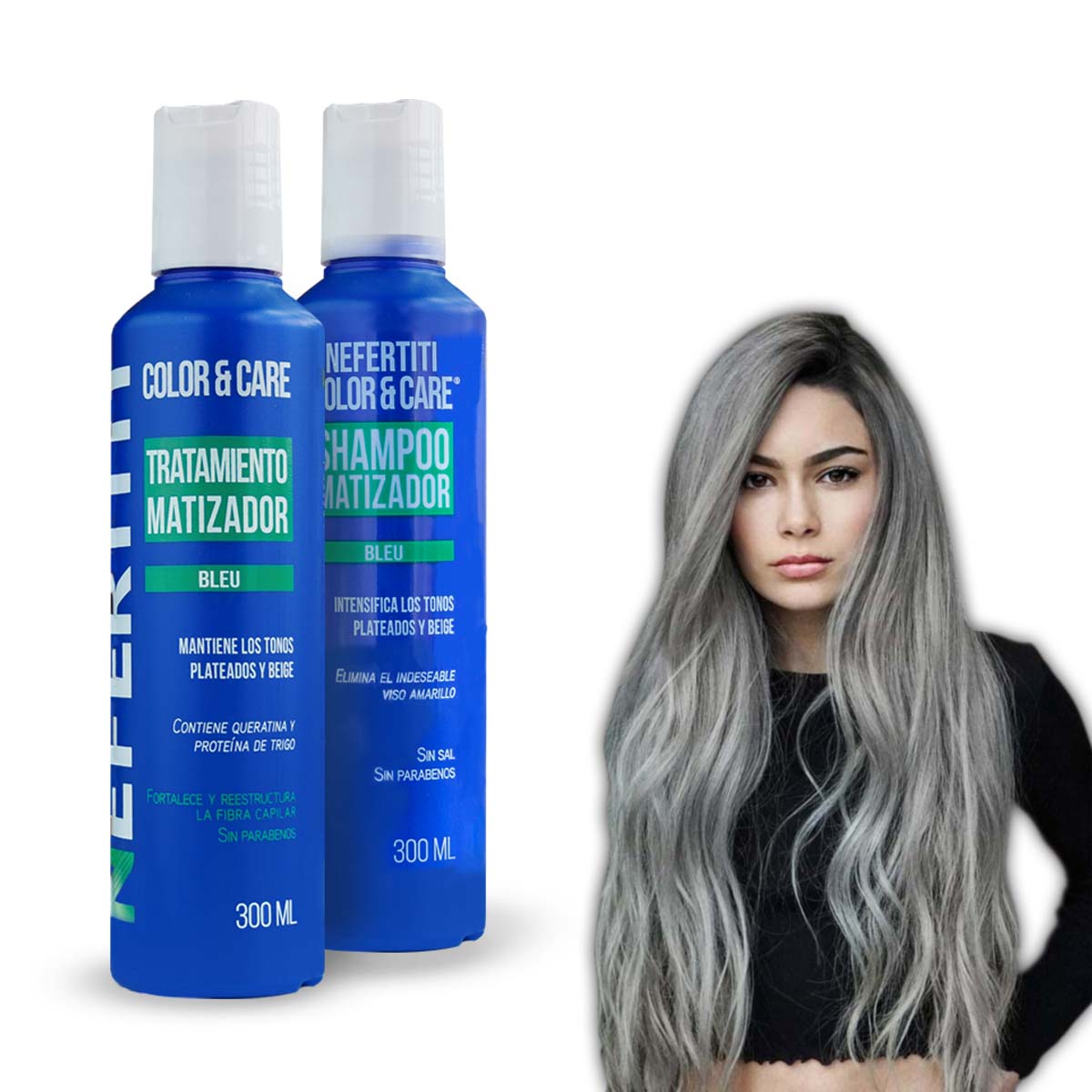 Shampoo y Tratamiento Bleu 300ml c/u - Hidratación y Reparación Capila ...