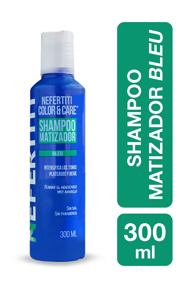 Shampoo Matizador Azul Nefertiti Neutraliza Amarillos 300ml – Biobelleza